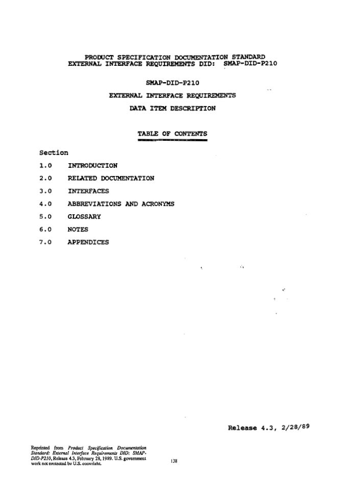 External Interface Requirements Data Item Description (DID) | SE Goldmine